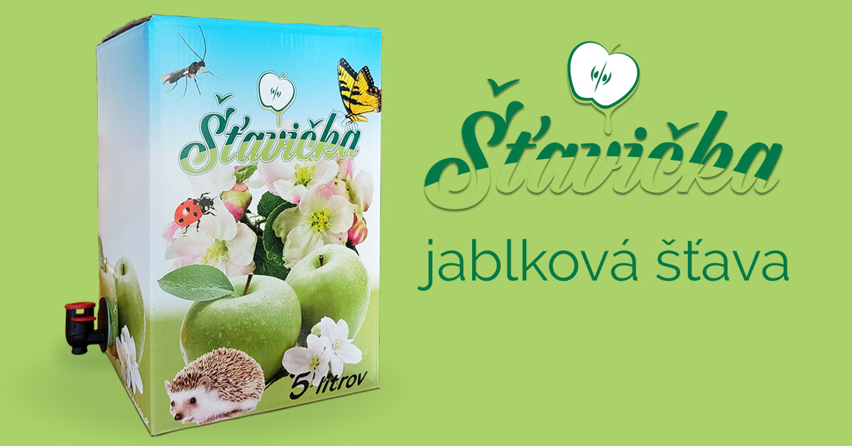 Jablková šťava 100%, 5L - zdravie na dosah Šťavička.sk Voderady